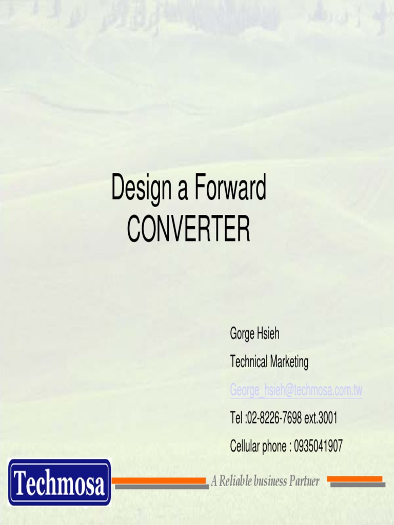 Forward Converter Design Guide | PDF | Electrical Components | Quantity