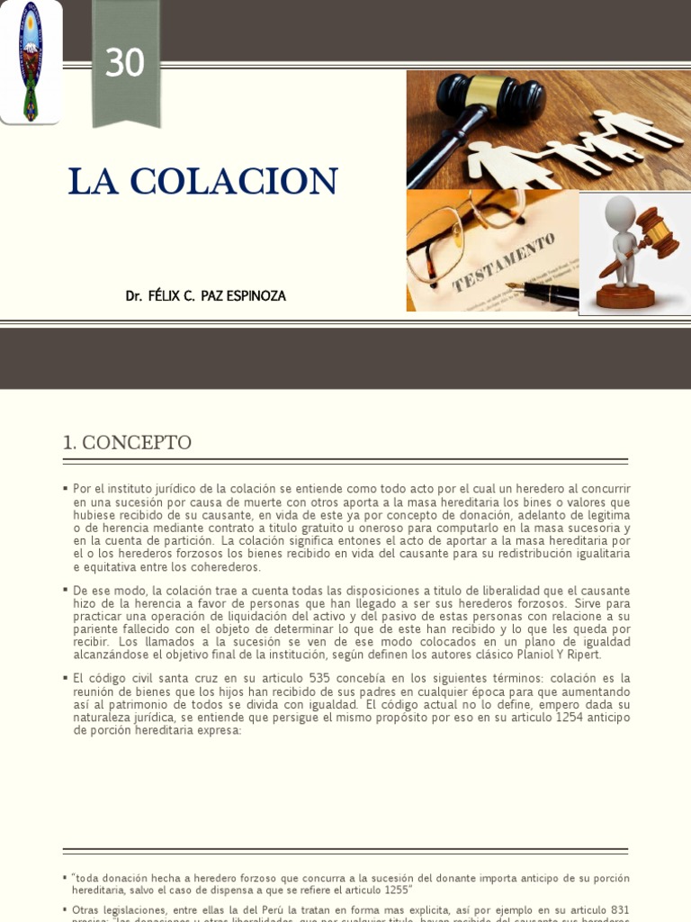 La Colacion | PDF | Herencia | Donación