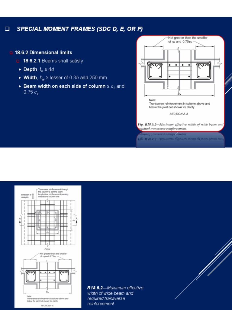 Dimensional, Reinforcement, and Shear Design Requirements for Special ...