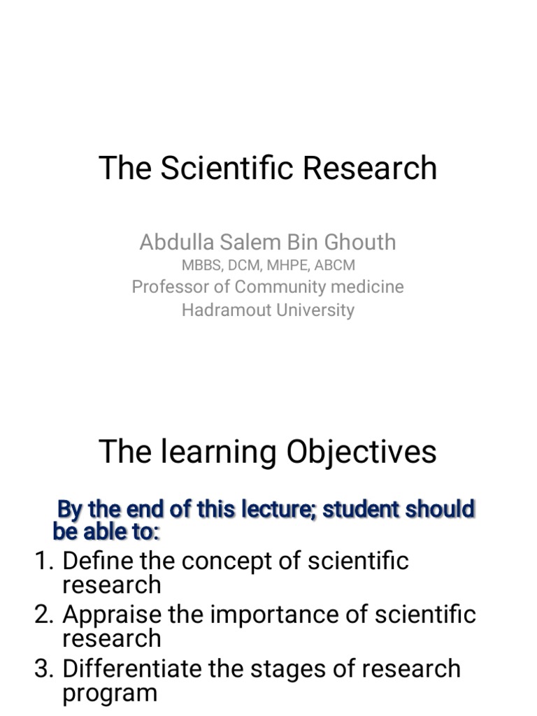 The Scientific Research - 2 | PDF | Science | Scientific Method