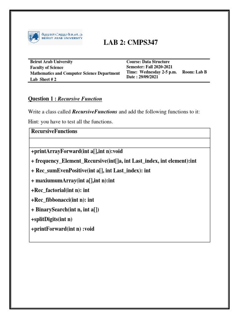 Lab 2 Cmps347 Pdf Integer Computer Science Function Mathematics 3045