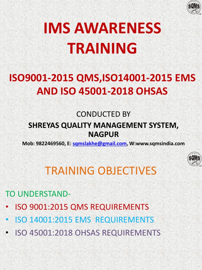 09.06.2020 Ims Awareness Training - S-i-III | PDF | Risk | Emergency ...