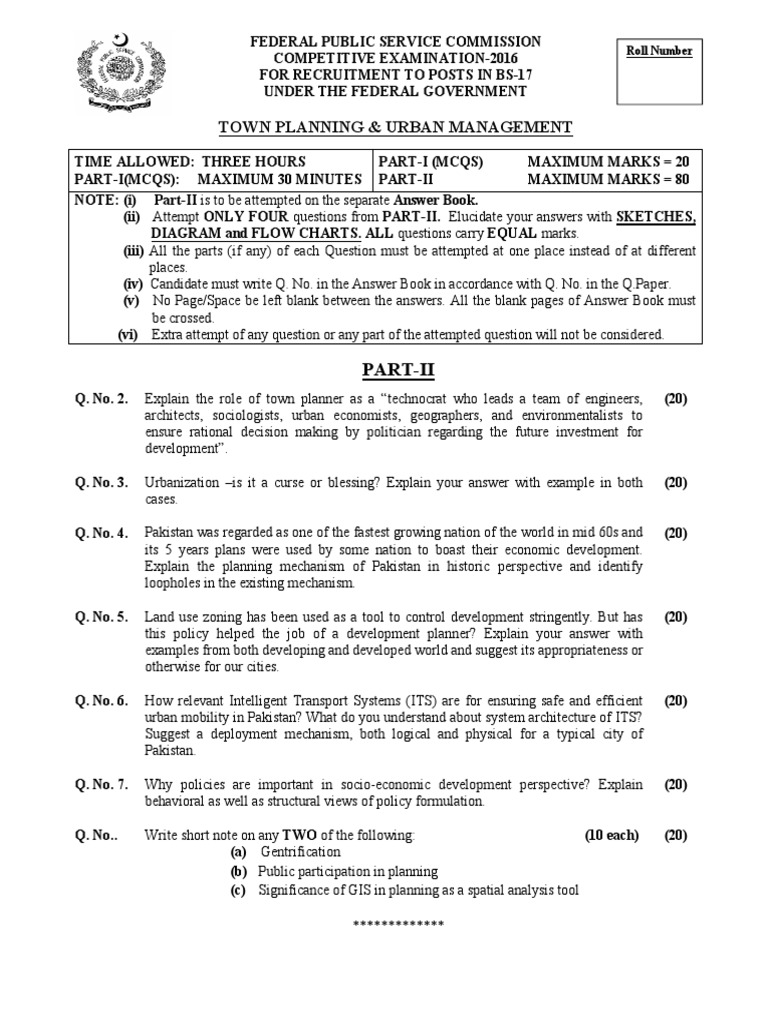 Town Planning Exam Guidelines and Topics | PDF | Urban Design ...
