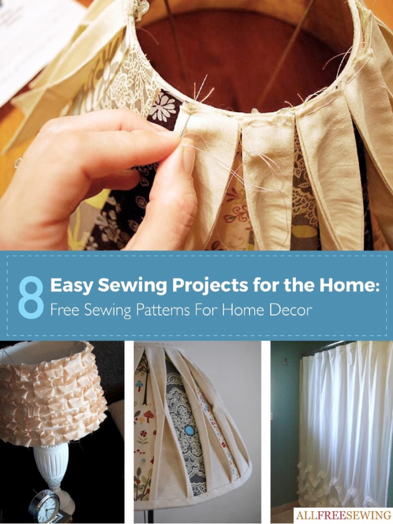 8 Easy Sewing Projects For The Home Free Sewing Patterns For Home Decor ...
