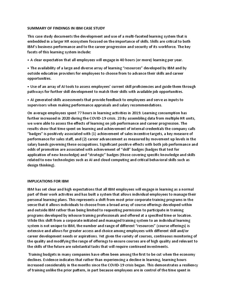 IBM's Innovative Employee Learning System | PDF | Employment | Learning