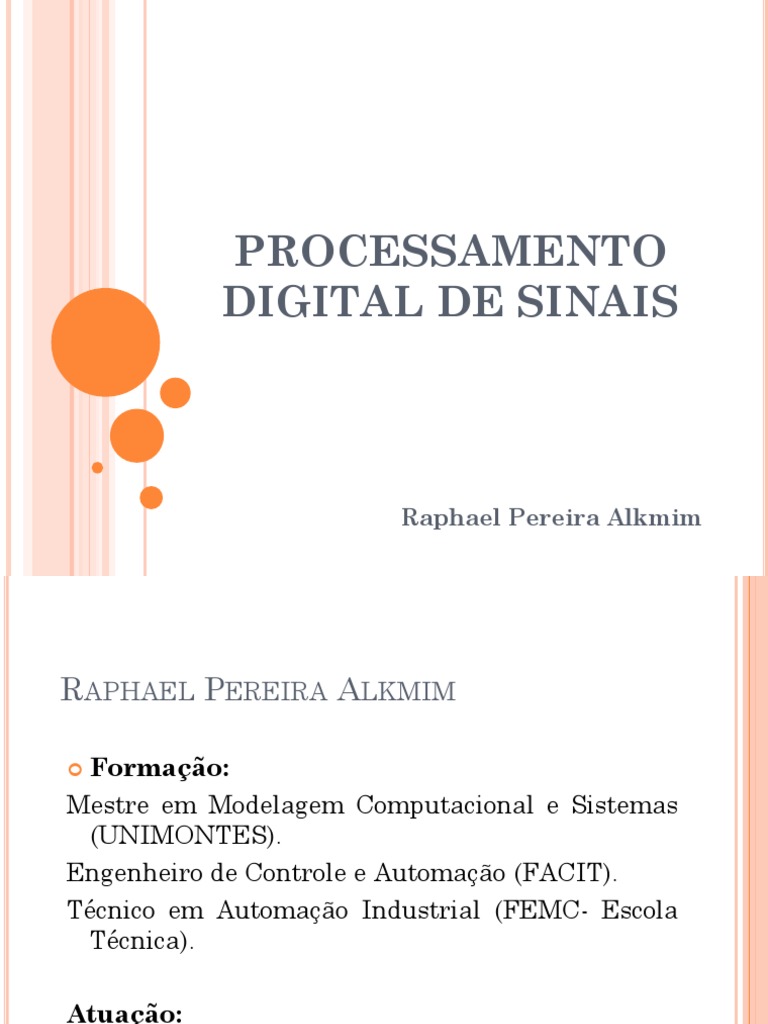 Processamento Digital de Sinais | PDF | Processamento de sinais | Sinal ...