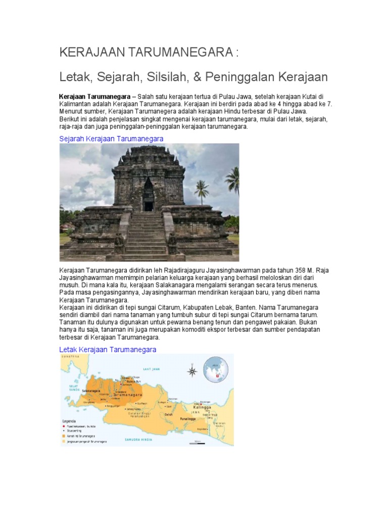 Kerajaan Tarumanegara | PDF