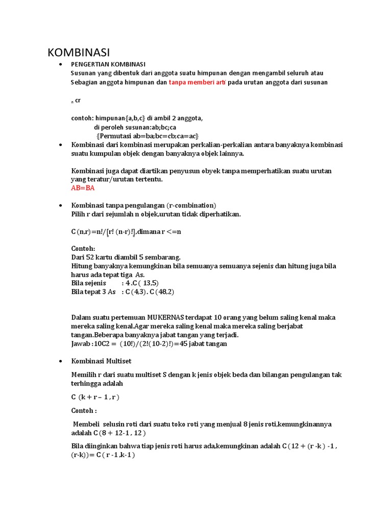 KOMBINASI | PDF