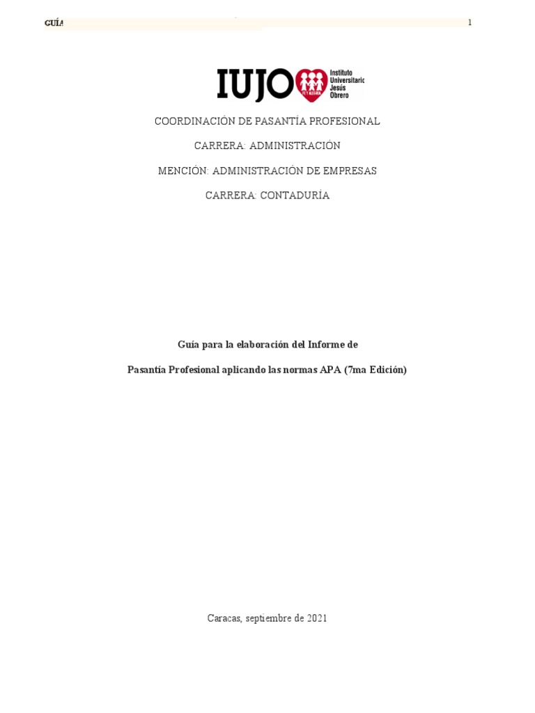 Guía para Elaborar El Informe Con Normas Apa 2021 | Descargar gratis ...