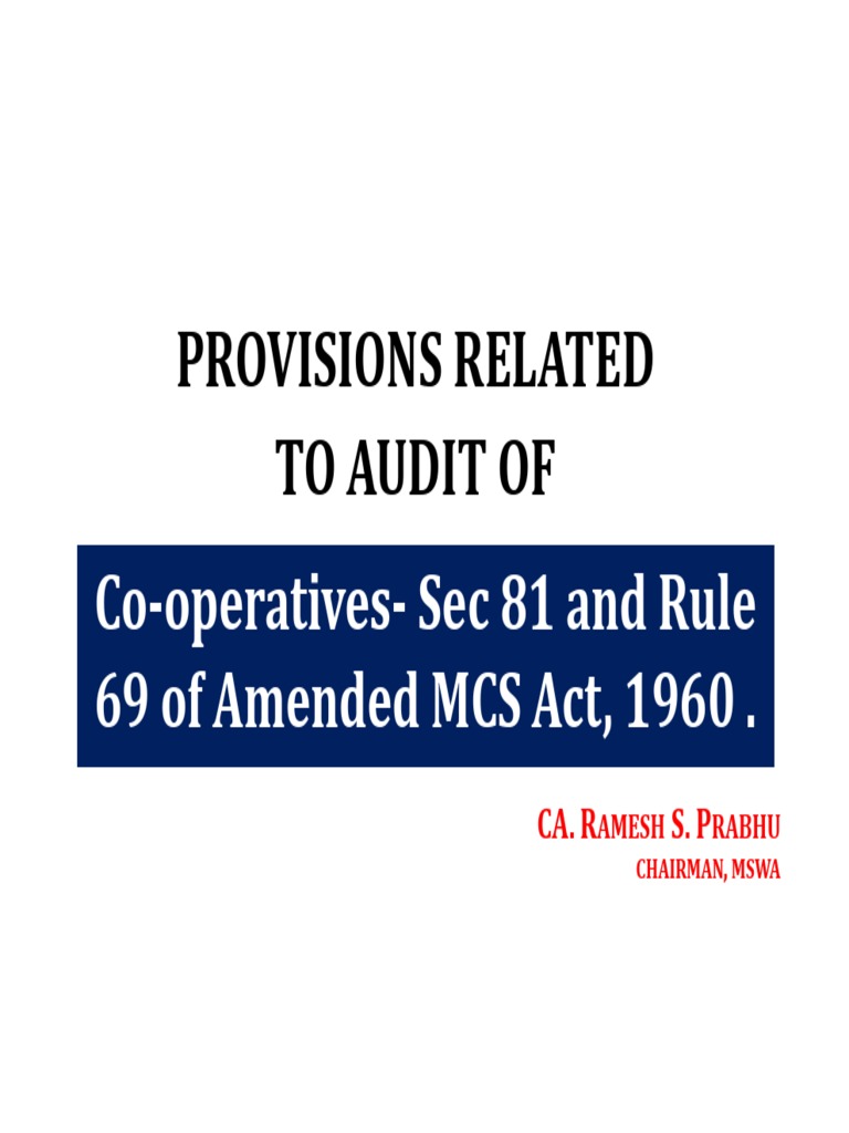 Audit Report and Responsibilities Sec 81 R 69 | PDF | Audit | Financial ...