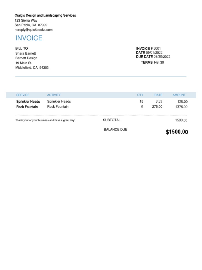 Invoice: 123 Sierra Way San Pablo, CA 87999 | PDF