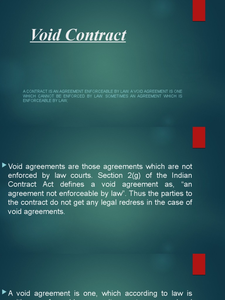 Void Contract Presentation | PDF | Government | Legal Concepts