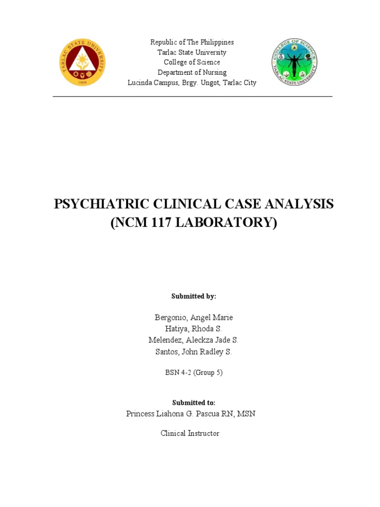 Group 5 Case Analysis - Undifferentiated Schizo | PDF | Antipsychotic ...