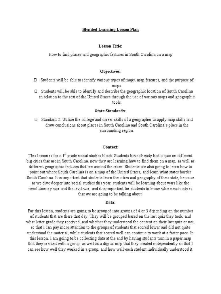 Blended Learning Lesson Plan | PDF | Multimedia | Classroom