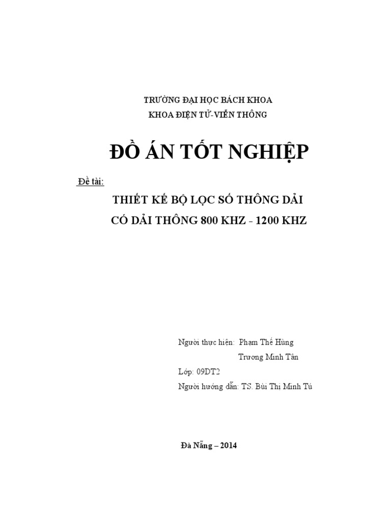 (123doc) - Thiet-Ke-Bo-Loc-So-Thong-Giai-Co-Giai-Thong-800khz-Den-1200khz | PDF