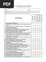 Cuestionario de Acrofobia AQ | PDF | Fobia | Temor