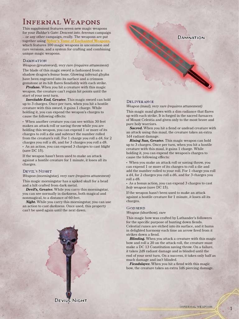 Infernal Weapons | PDF