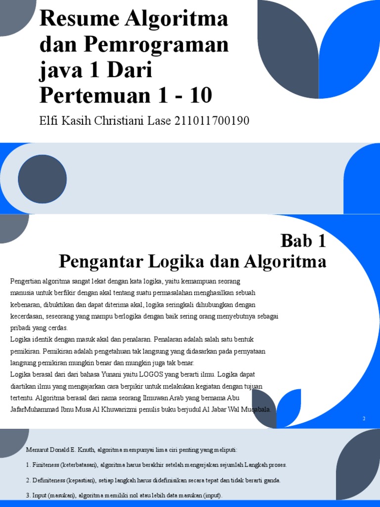 Algoritma dan Pemrograman Java Dasar | PDF