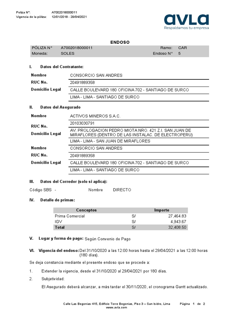 17 Poliza de Seguro Car | PDF | Póliza de seguros | Seguro