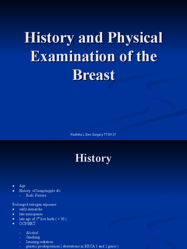 Breast Examination Techniques Guide | PDF