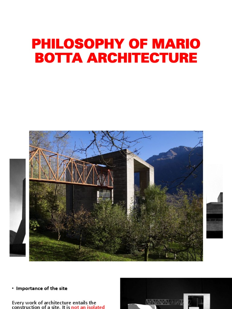 Philosophy of Mario Botta Architecture | PDF | Art