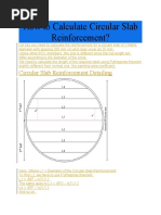Circular Slab Reinforcement Details | PDF