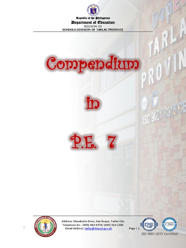 Compendium in P.E. 7: Department of Education | Download Free PDF ...