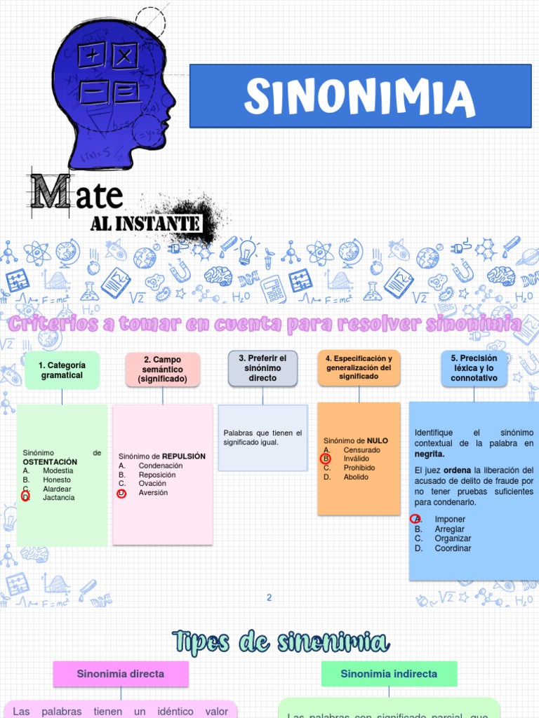 Clase 3 - Sinonimia y Antonimia | PDF | Adjetivo | Tipología Lingüística
