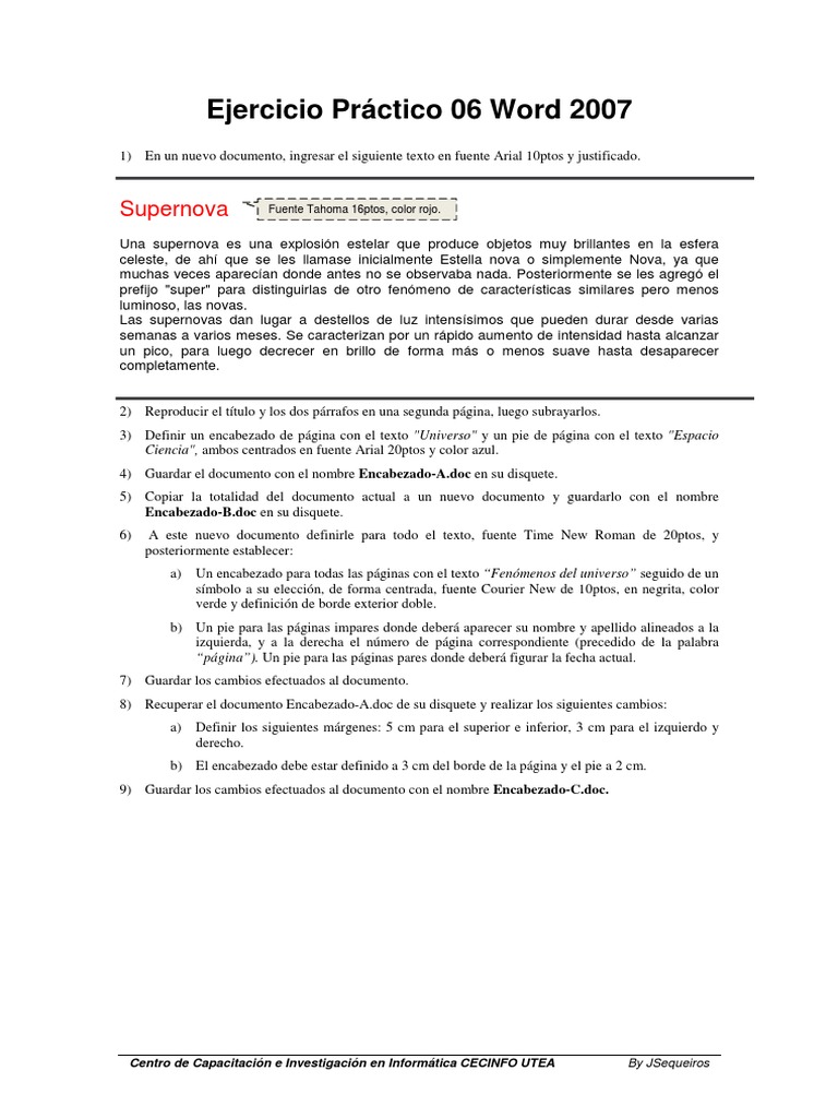 Ejercicio Practico 6 Word | PDF