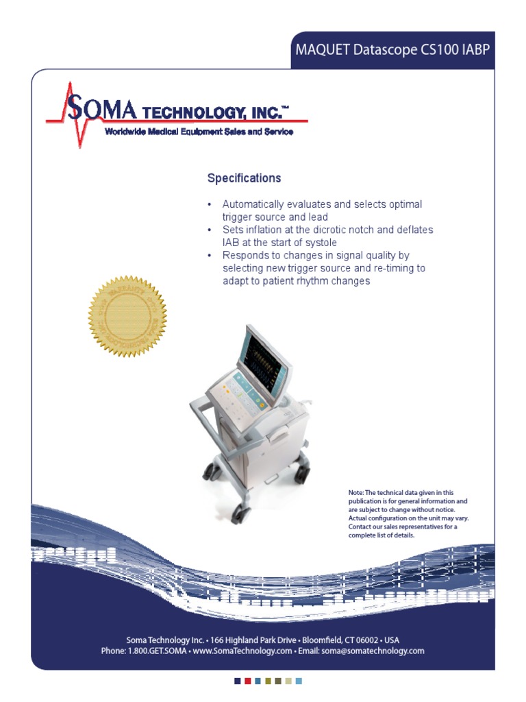 Maquet Datascope Cs100 | PDF | Electrocardiography | Electrical Engineering