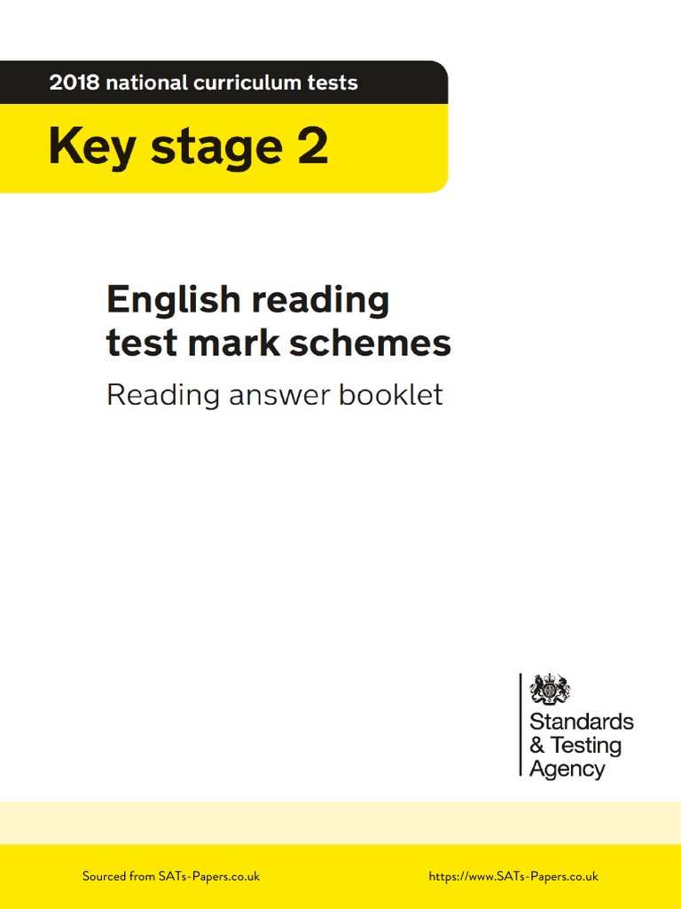 ks2 English 2018 Marking Scheme Reading | PDF | Giant Panda | Bears