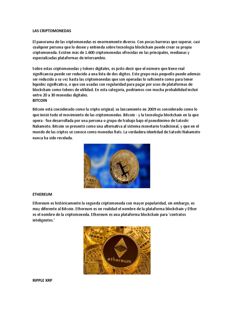 Las Criptomonedas | PDF | Bitcoin | Criptomoneda