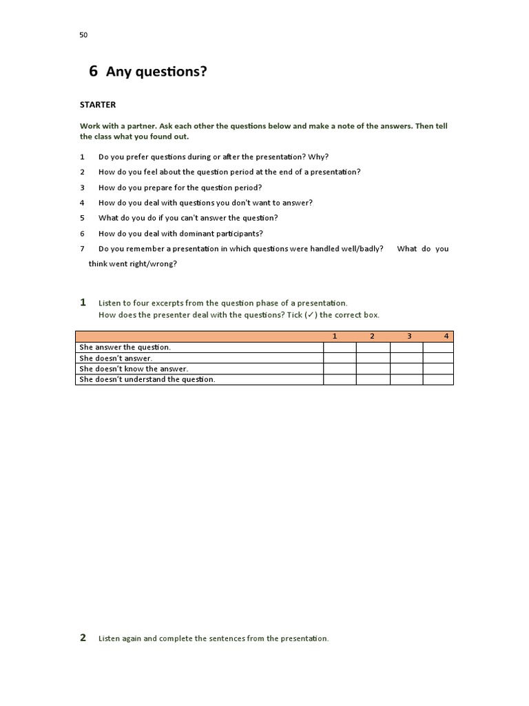 6 Any Questions | PDF | Question