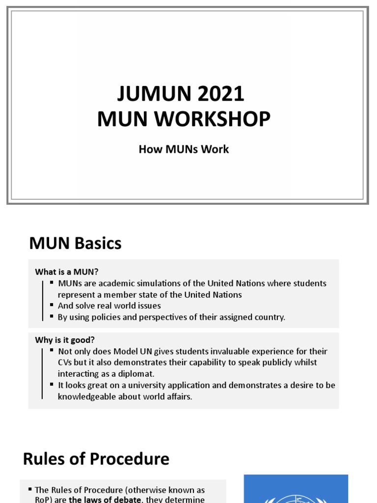 Role of Muns For Youth | PDF | Government