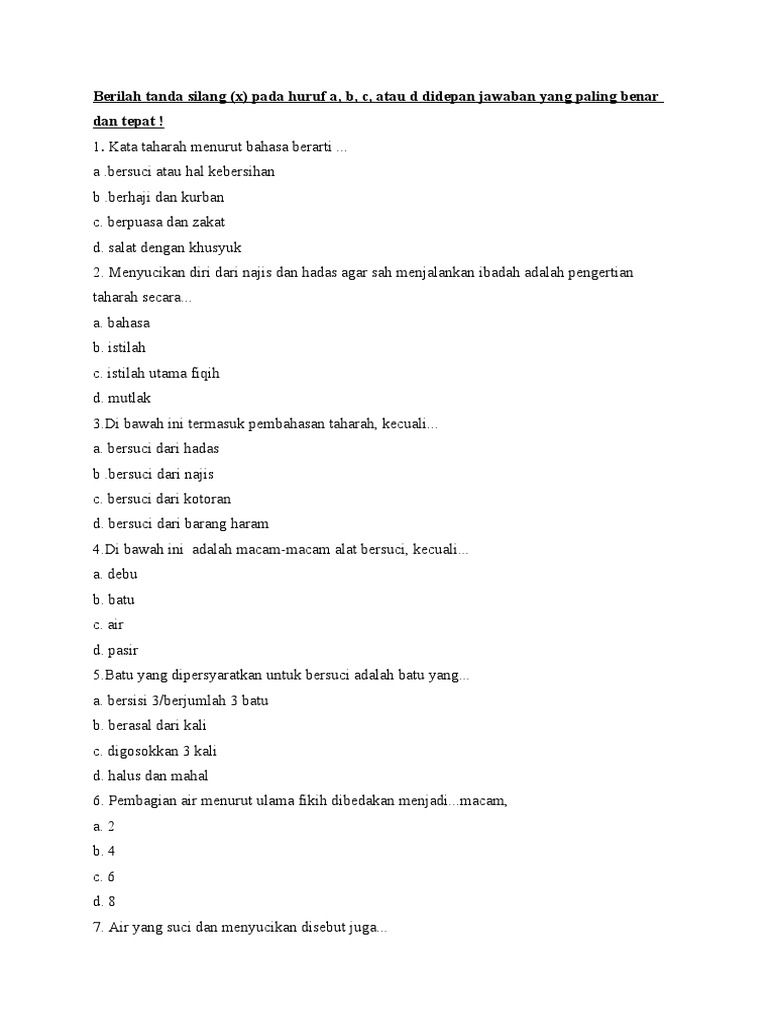 Soal Ujian Kelas 1 Pdf