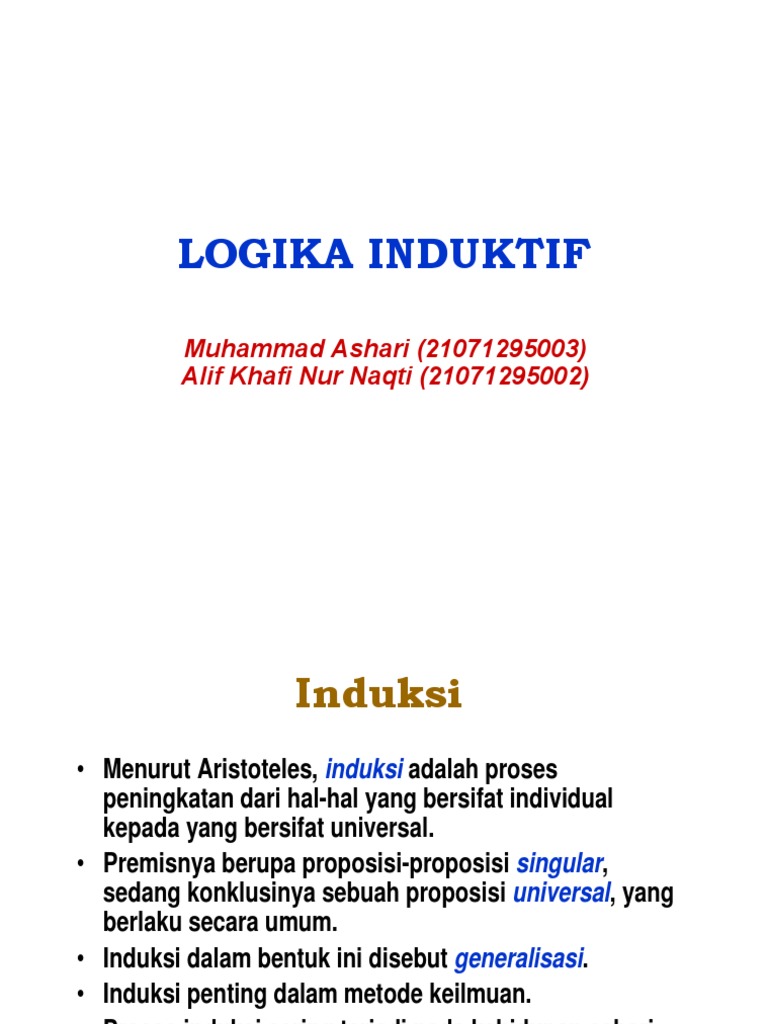 Logika Induktif | PDF