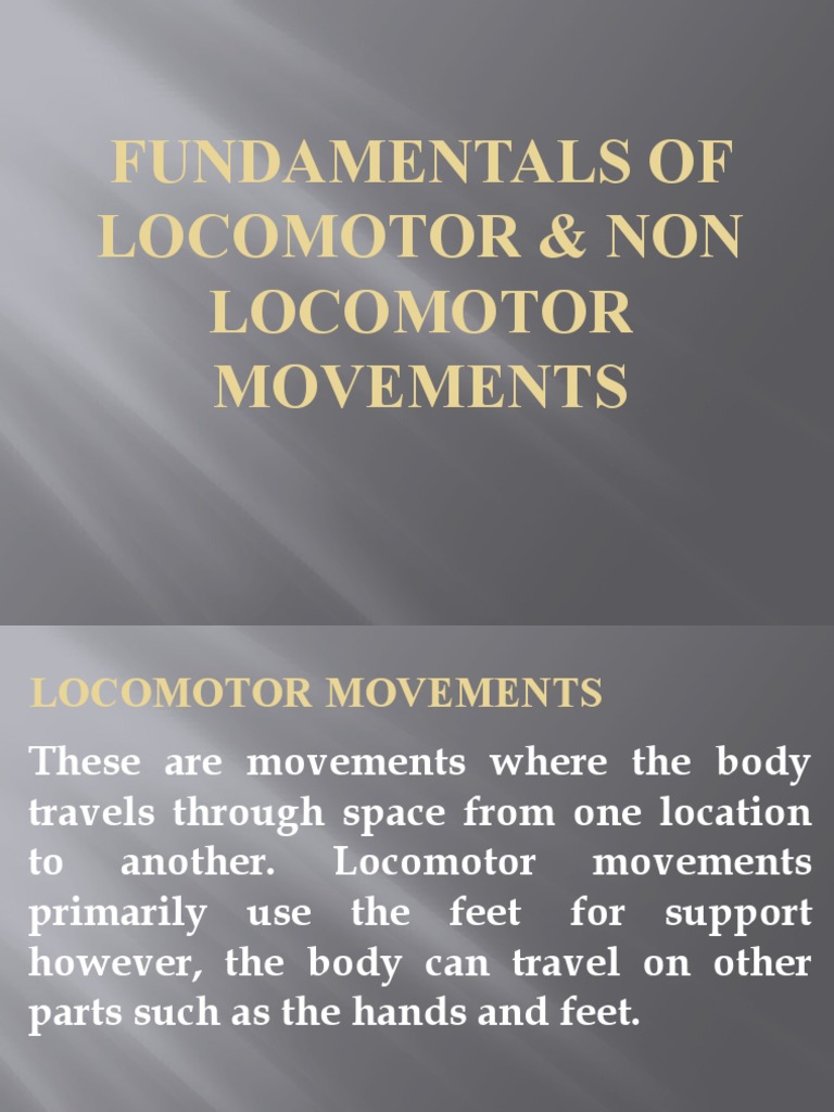 Components of Body Movements | Download Free PDF | Foot | Animal Locomotion