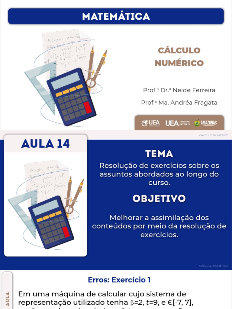 Aula 14 - Cálculo Numérico | PDF | Análise numérica | Cálculo