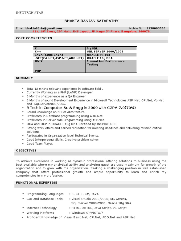 Bhakta Resume | PDF | Oracle Database | Databases