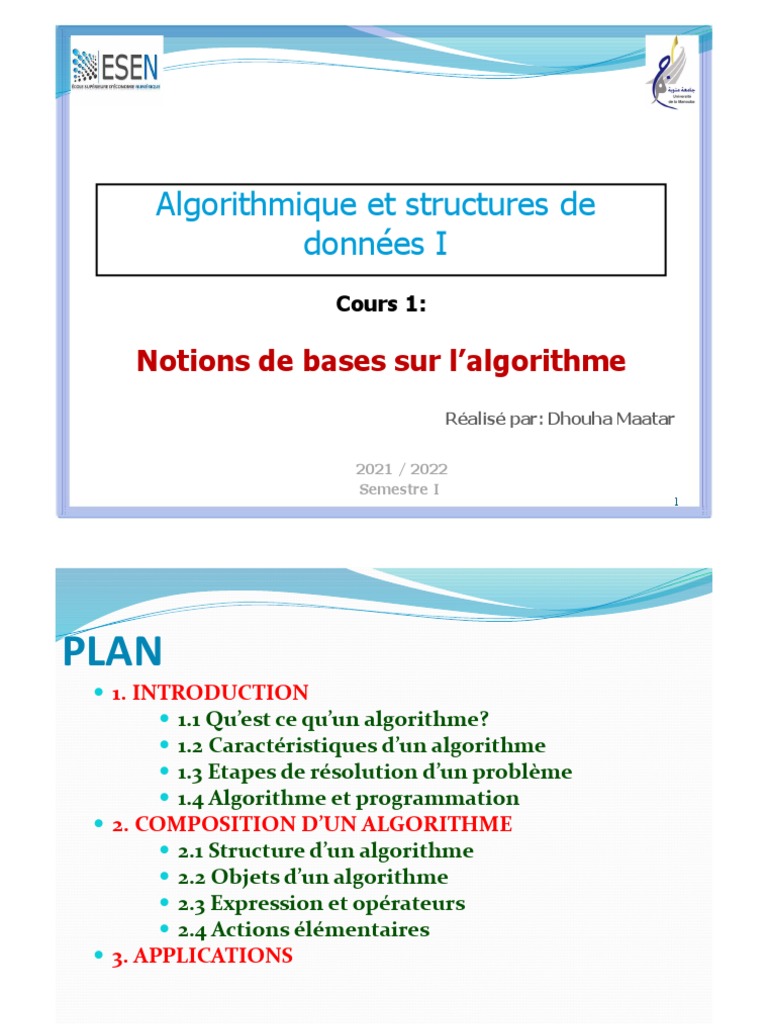 Cours1 Asd | PDF | Programmation informatique | Langage de programmation