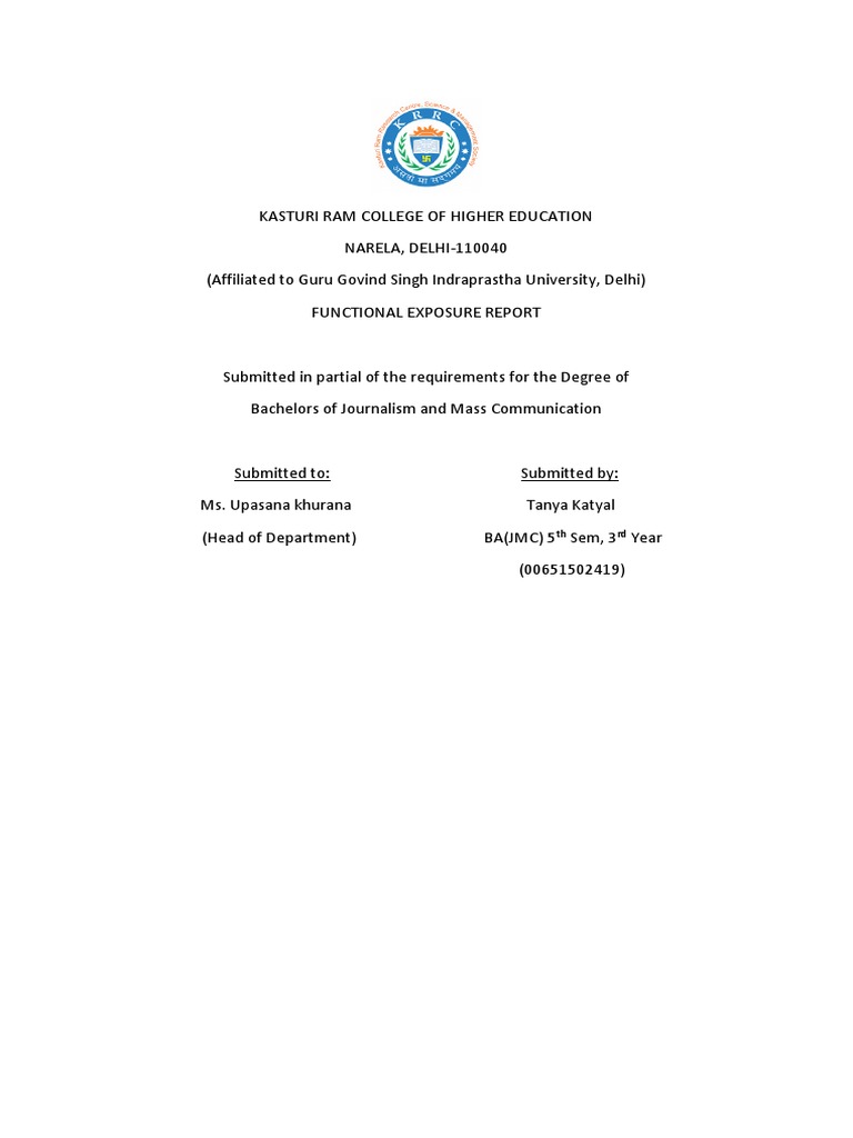 Functional Exposure Report 1 | Download Free PDF | Mass Media ...