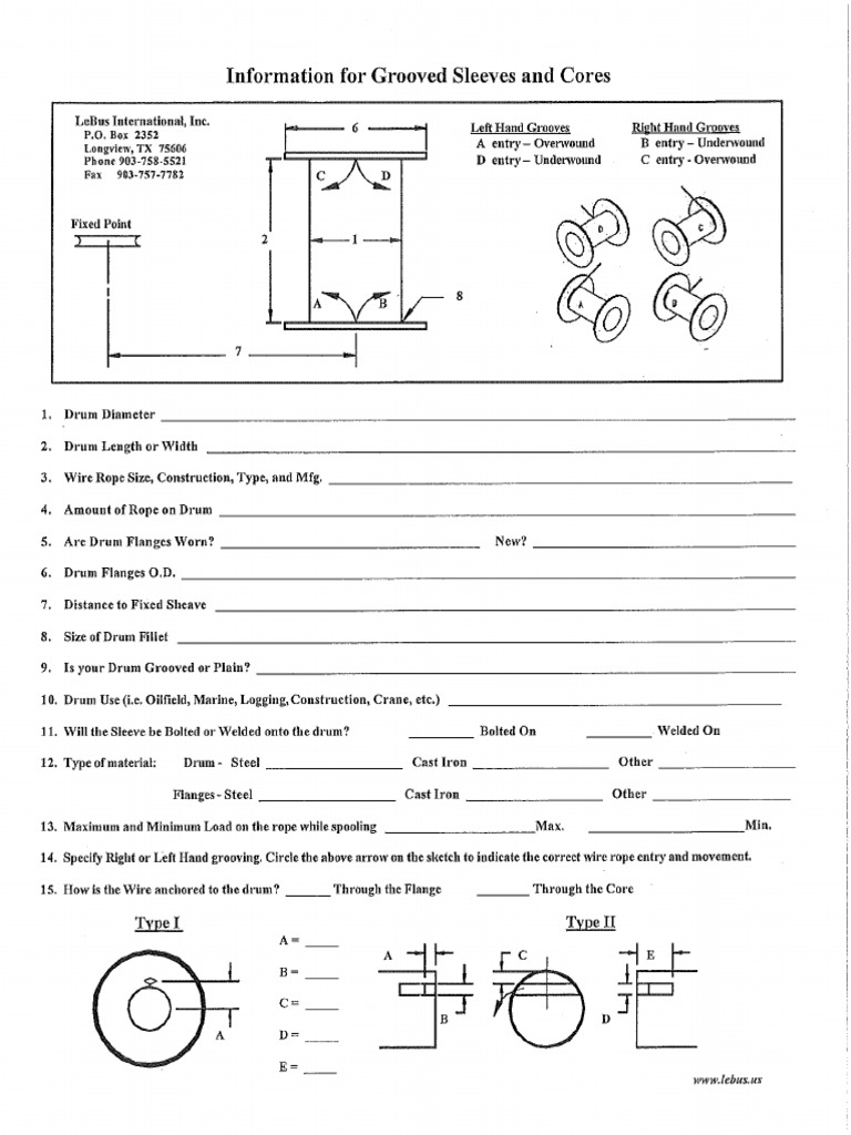 Lebus - Groove Information Sheet | PDF