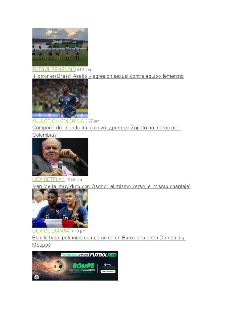 Asalto y agresión en fútbol femenino Brasil | PDF | Asociación de ...