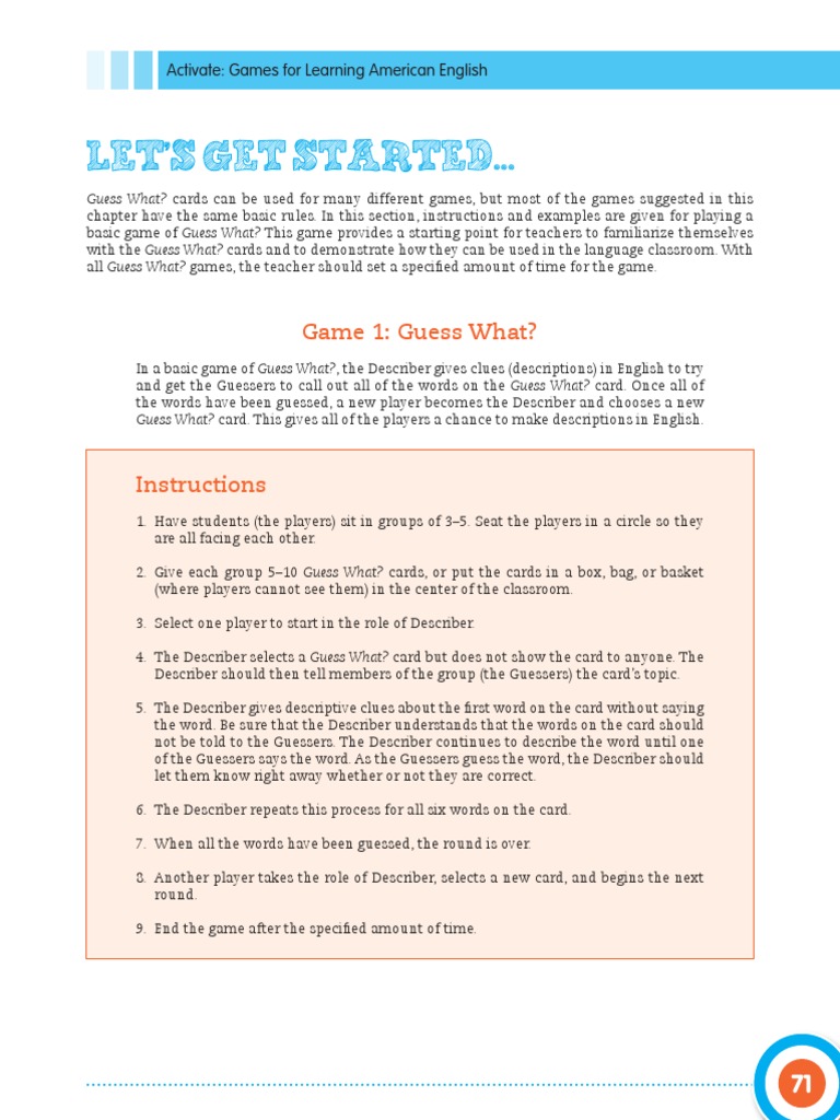 Guess What Instructions 1 Pdf