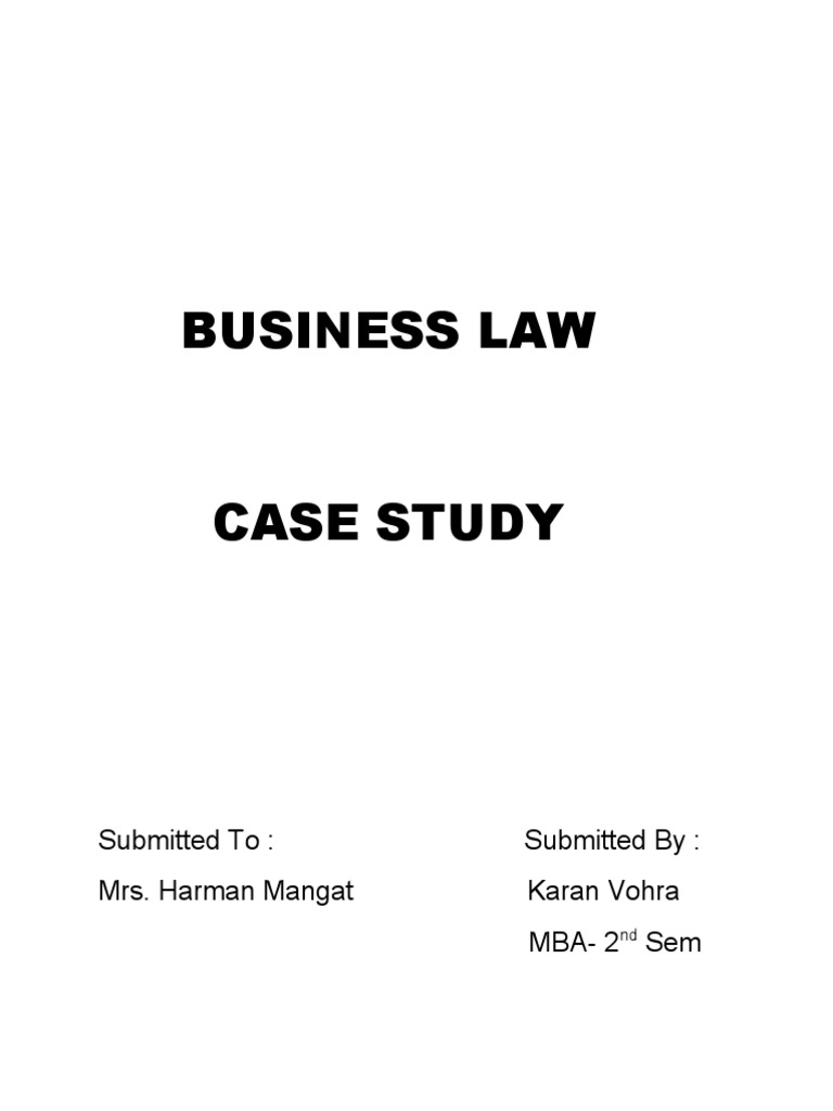 Business Law Case Study | PDF | Patient | Hospital