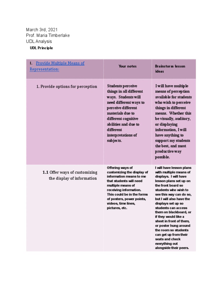 Udl Guidelines 1 | PDF | Reading Comprehension | Learning
