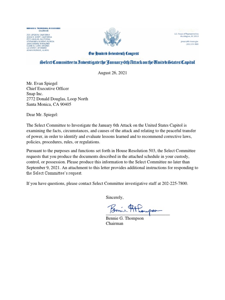 Subpoena Request for Snapchat Records | PDF | Internet Forum | Government