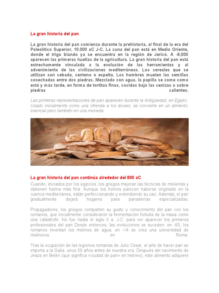 La Gran Historia Del Pan | PDF | Panes | Trigo
