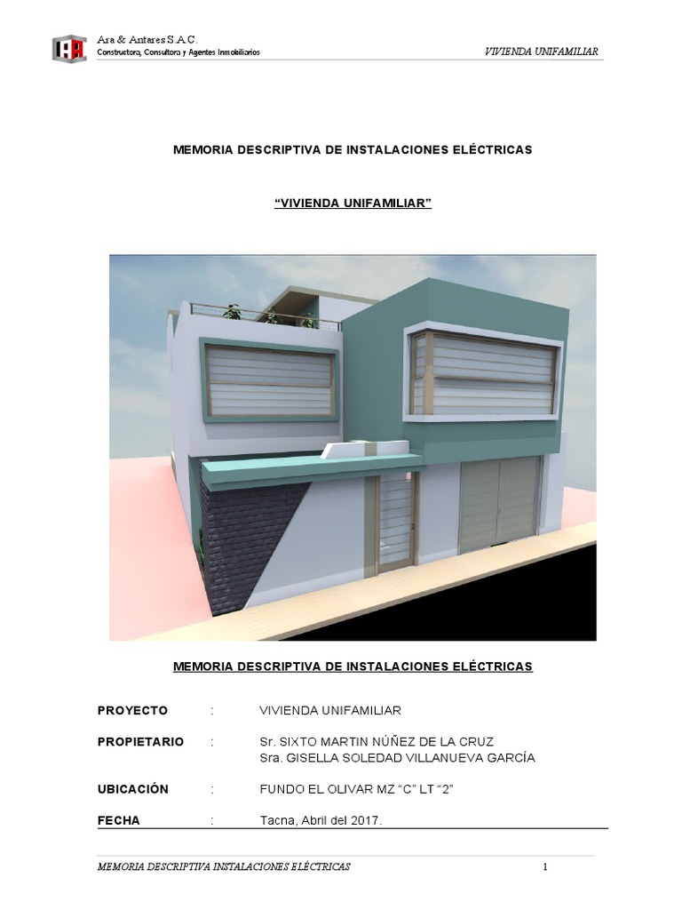 Memoria Descriptiva Electricas | PDF | Tornillo | Aislador (Electricidad)