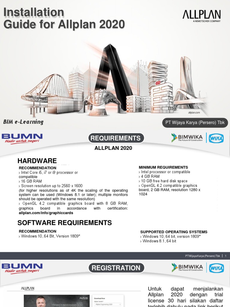 Panduan Instal Allplan | PDF